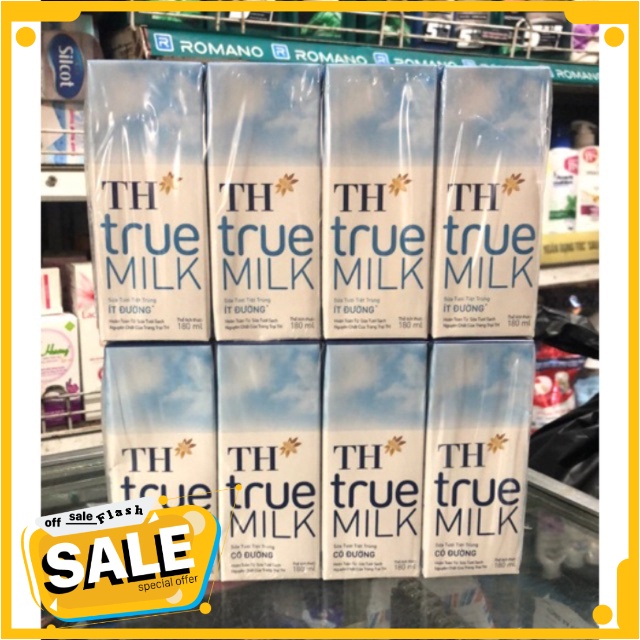 Lốc 4 hộp sữa tươi TH True Milk 180ml | Shopee Việt Nam