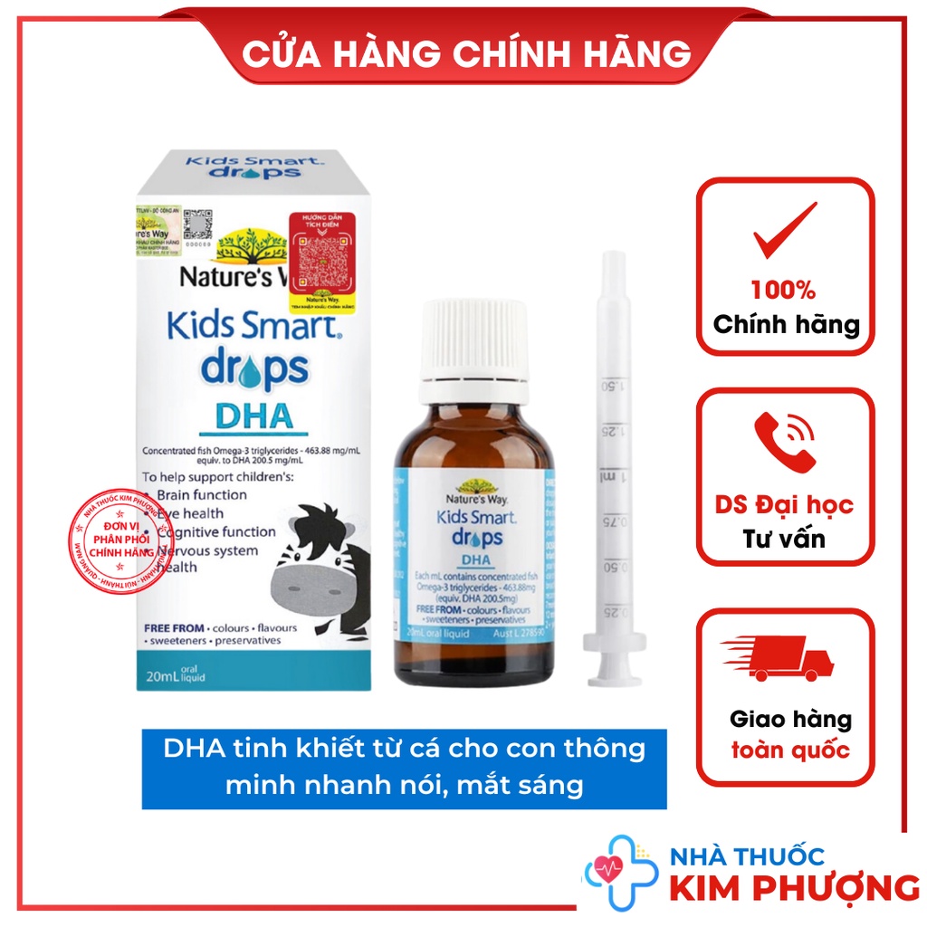 DHA Nature's Way Kids Smart Drops DHA Dạng Giọt Giúp Tăng IQ, Phát ...