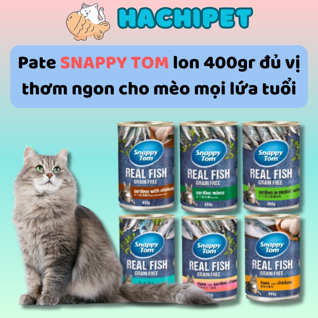 Pate lon Snappy Tom 400gr đa dạng vị thơm ngon cho mèo lớn | Shopee Việt Nam
