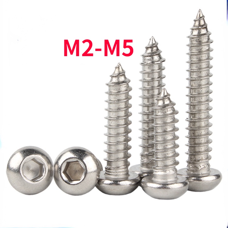 Vít Đầu Lục Giác Tròn Bằng Thép Không Gỉ 304 m2 m3 m4 | Shopee Việt Nam