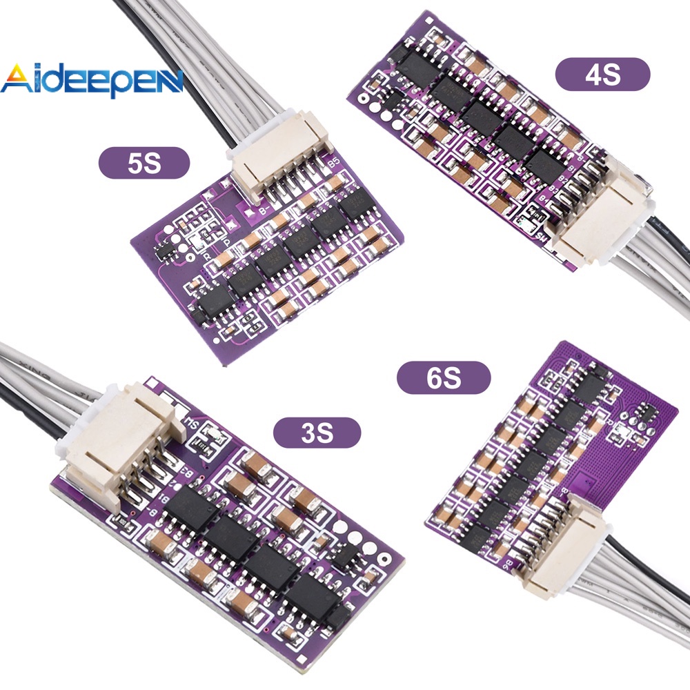 Bảng mạch sạc pin lithium AIDEEPEN BMS PCB 3S / 4S / 5S / 6S 1.5A ...