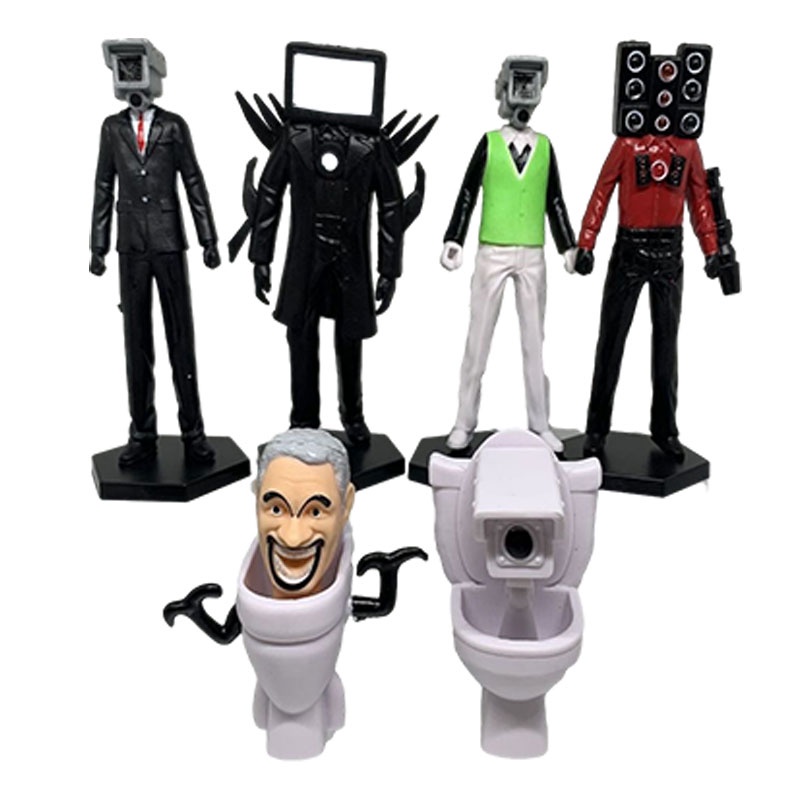 12pcs/set Skibidi Toilet Man Camera Man Hình Tv Loa Mô Hình Người Quay ...