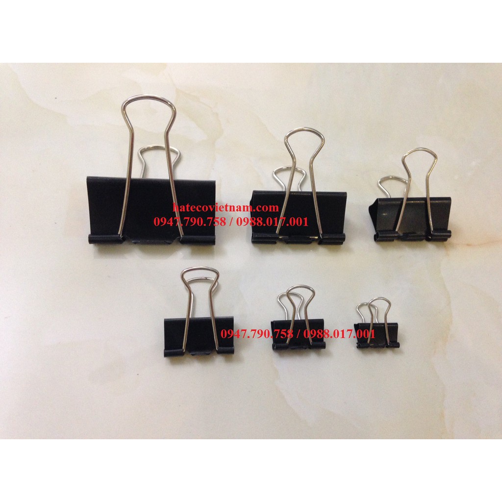 Hộp 12 chiếc Kẹp đen kẹp bướm Echo/Slecho 15mm. 19mm, 25mm, 32mm, 41mm, 51mm HÀNG LOẠI 1 ...
