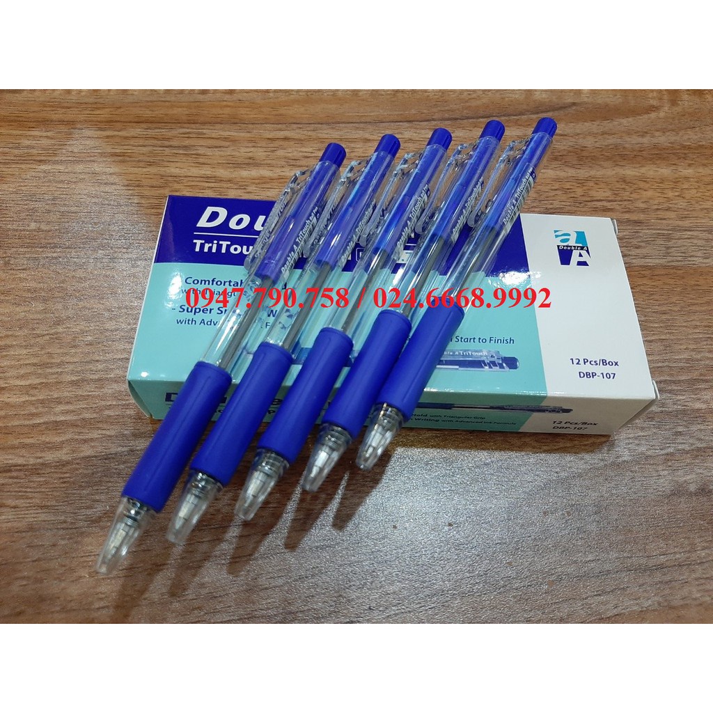 {SALE} 12 chiếc Bút bi DoubleA Thái Lan Tri Touch nét 0.7mm HÀNG CHÍNH ...