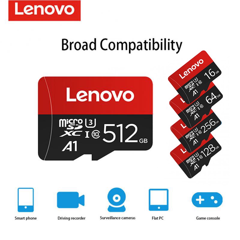 LENOVO Thẻ Nhớ micro sd 64gb 128gb 256gb 512gb class 10 Chất Lượng Cao ...