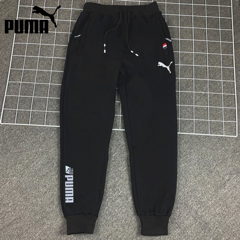 Puma Quần chạy bộ Dệt Kim 100% cotton Dáng Ôm Phối Túi Khóa Kéo Trẻ Trung Năng Động Cho Nam ...