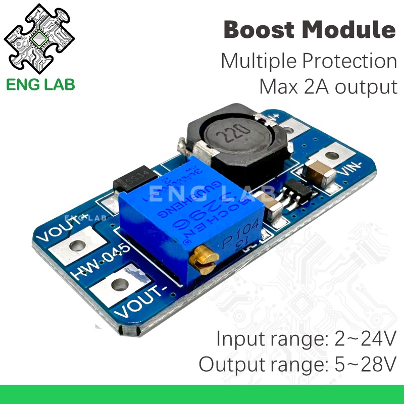 ENGLAB★Mô Đun Điều Chỉnh Tăng Áp MT3608 2A DC-DC 2-24v Sang 5v-28v | Shopee Việt Nam