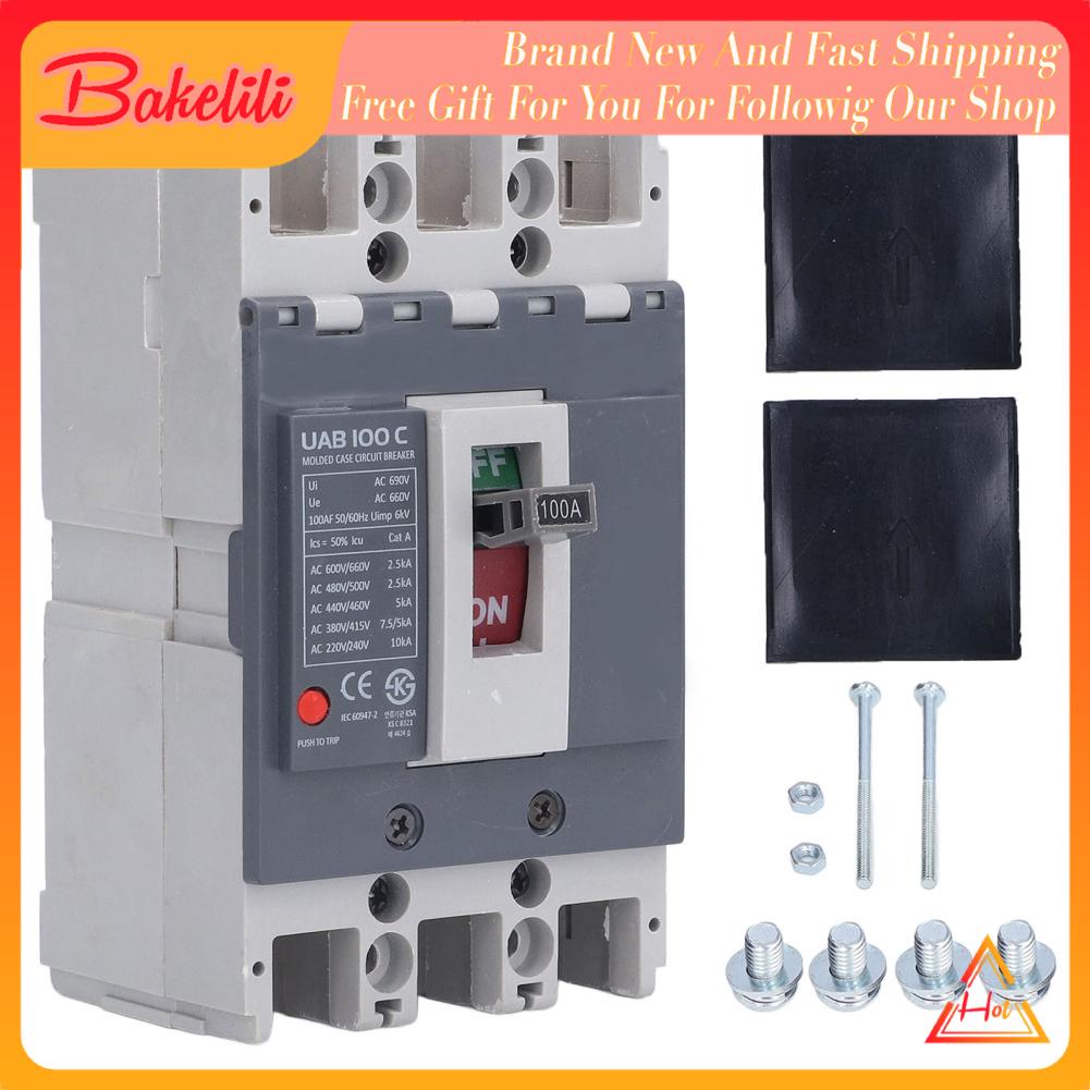 Bakelili 100A Moulded Case MCCB Circuit Breaker For 3P Protection ...
