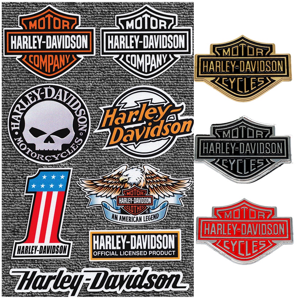 Miếng Dán Đề Can 3d Bằng Kim Loại In Logo harley-davidson Trang Trí Xe Hơi | Shopee Việt Nam