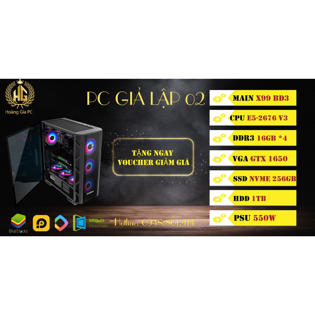 PC GIẢ LẬP CPU Intel Xeon E5-2676 v3 / 12 cores 24 threads ( LD Player ...