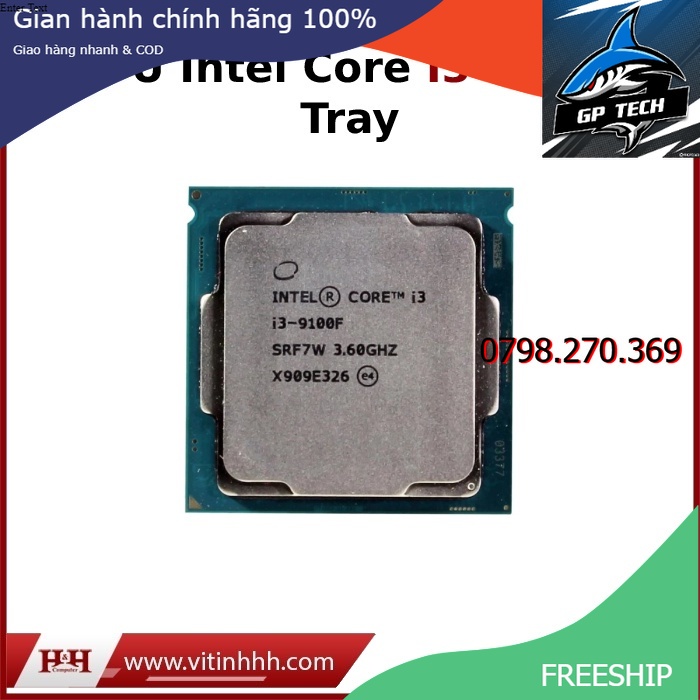 CPU Intel Core I3 9100F Gen 9th Coffee Lake 4 nhân 4 luồng Turbo 4.2 GHz - Tray, BH01T | Shopee ...