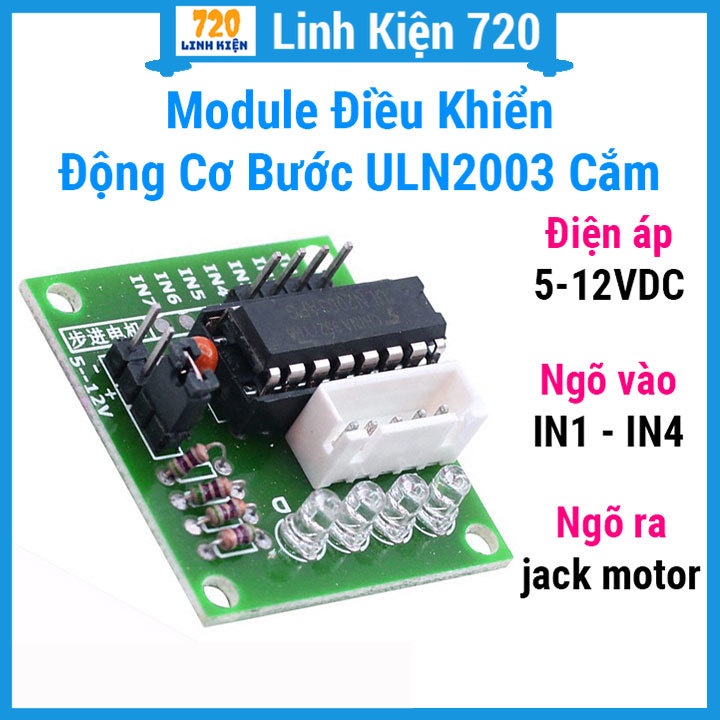 Module điều khiển động cơ bước ULN2003 cắm, điều khiển động cơ, led ...
