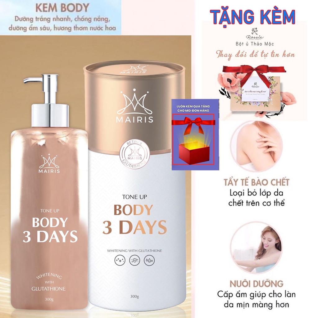 (Tặng Kèm Tbc) Body 3 Days Mairis Phương Mai Cream Spf 40+ Hàng Chính ...