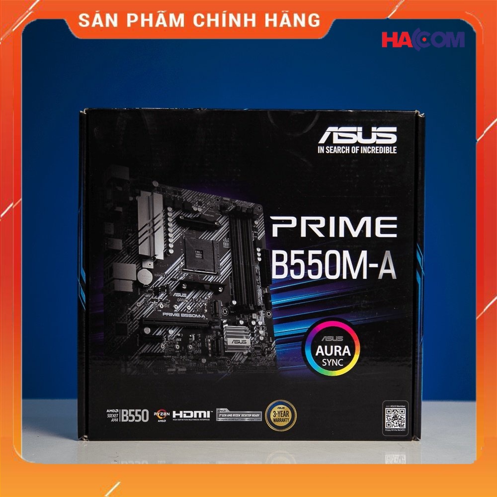 Mainboard ASUS PRIME B550M-A (AMD B550, Socket AM4,m- ATX, 4 khe RAM ...