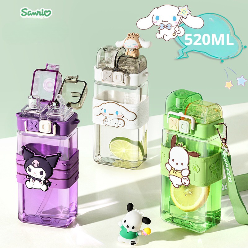 Bình Nước sanrio 520ml Họa Tiết Hoạt Hình melody pochacco kuromi Dễ Thương | Shopee Việt Nam