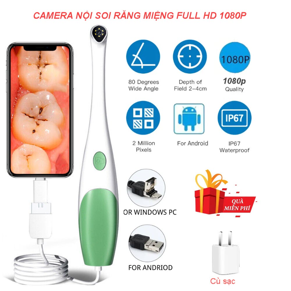 Camera Nội Soi Nha Khoa Kiểm Tra Răng Miệng Với 6 Đèn LED Siêu Sáng 3 ...