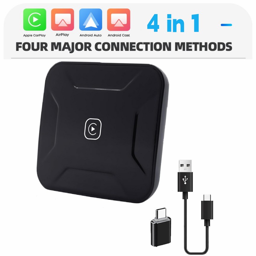 4 trong 1 Xe hơi không dây Apple Carplay & Android Auto & Ariplay ...