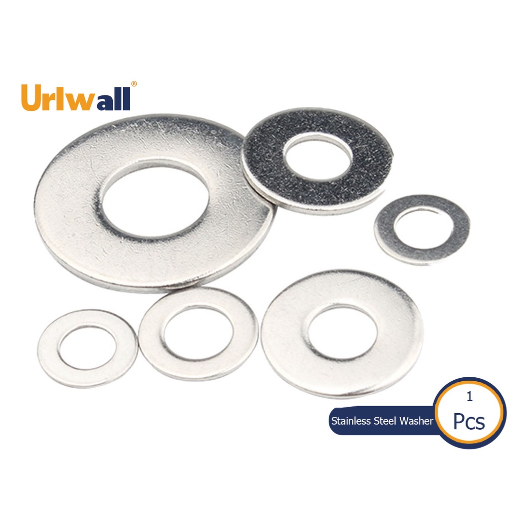 Urlwall M1.6 M2 M2.5 M3 M3.5 M4 M5 M6 M8 M10 M12 M14 M16 304 Thép không gỉ phẳng Máy giặt SHINY ...