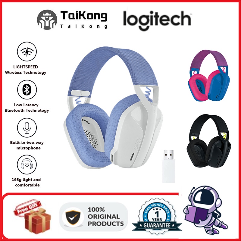 Logitech G435 Wireless Gaming Headset Two-way Noise Cancelling ...