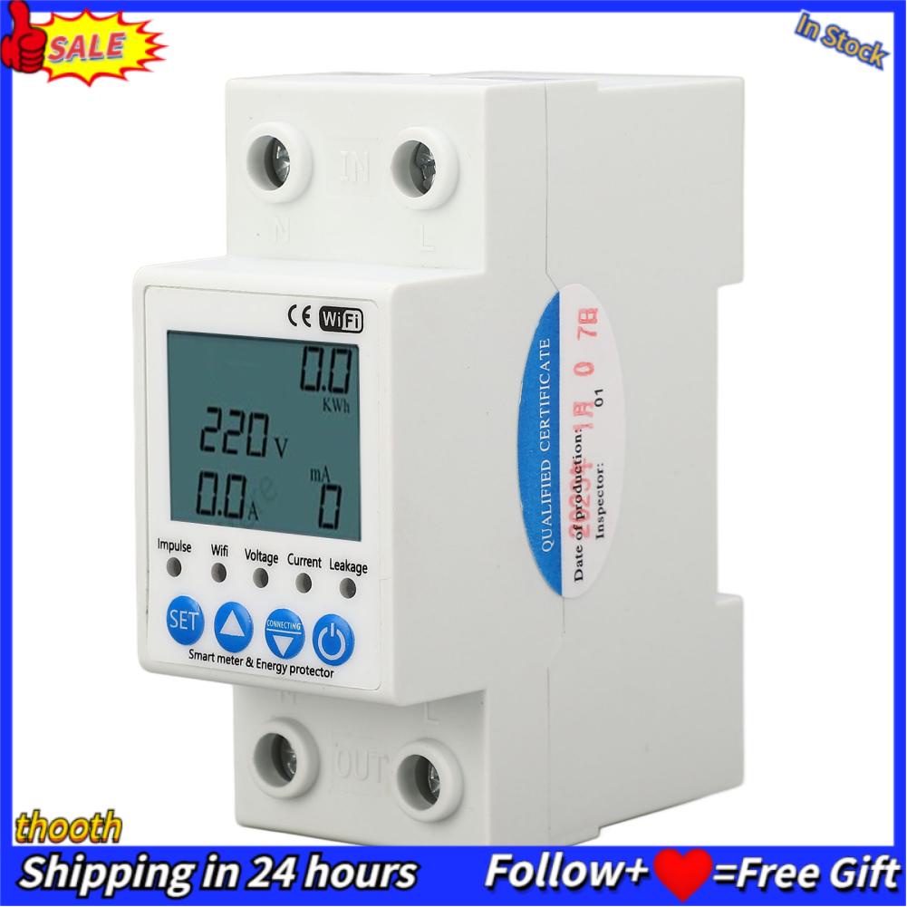Thooth Leakage Protection Device Simple Wiring Smart Circuit Breaker ...