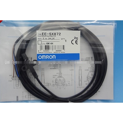 Sensor / Cảm Biến Quang Chữ U OMRON: EE-SX872 2M. Khoảng Dò 5mm NPN NO ...