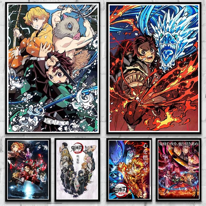 Poster Treo Tường Trang Trí In Hình Nhân Vật Anime Demon Slayer ...