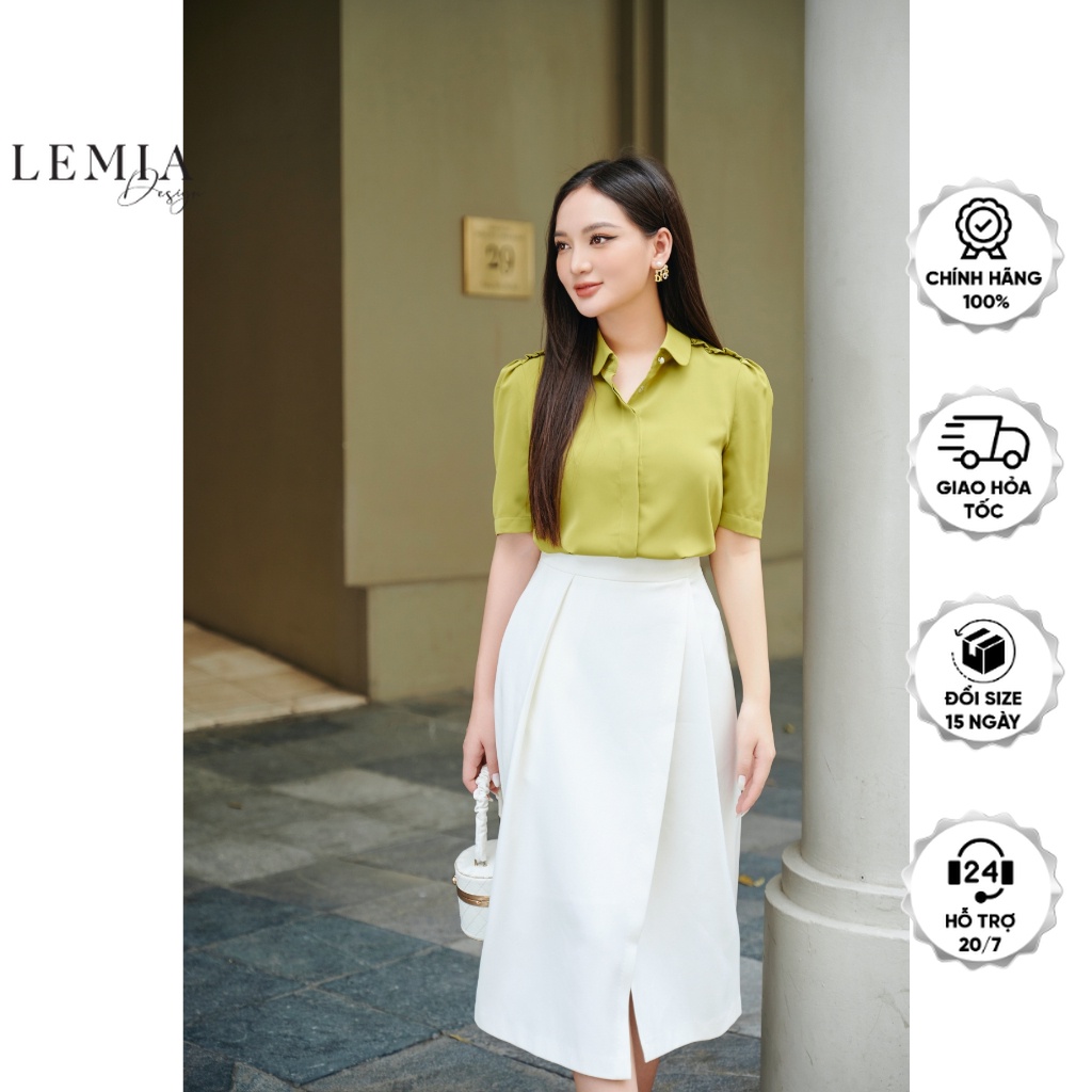Áo Sơ Mi Nữ Dập Ly Cầu Vai Thời Trang By LEMIA Design - LA23106 ...