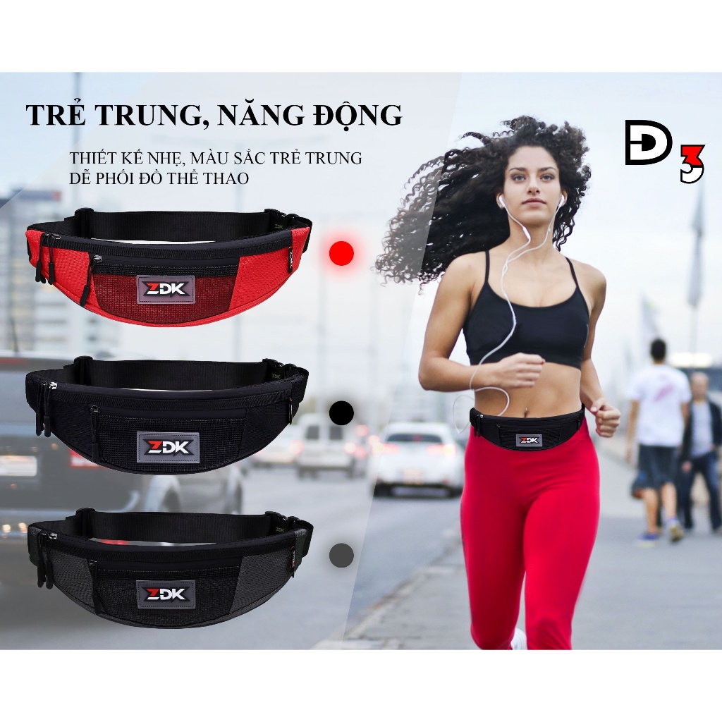 Túi đa năng ZDK D3 chứa điện thoại, đồ dùng tiện lợi đa chức năng có thể đeo chéo, đeo bụng, đeo ...