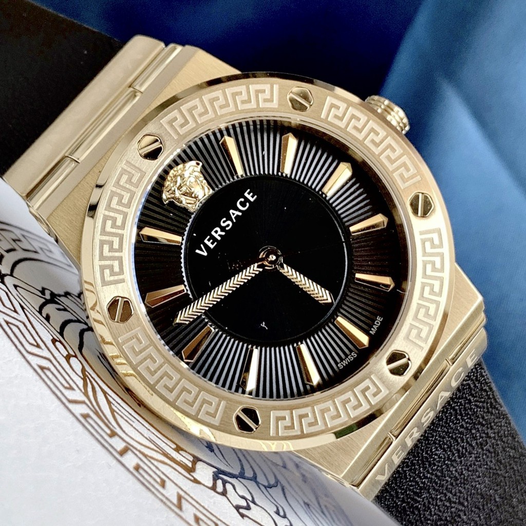 ( Được tets ) Đồng hồ nữ chính hãng Versace Greca Logo - Máy Quartz pin ...