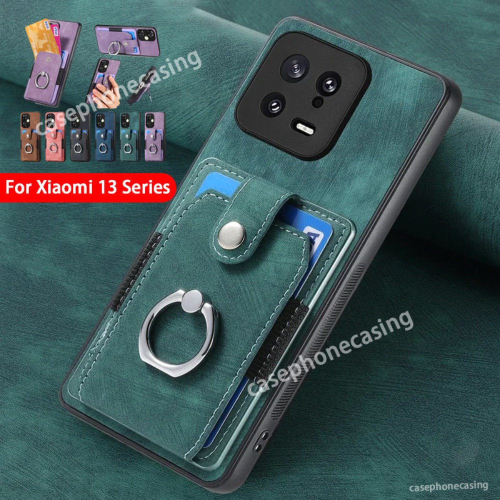 Ốp Điện Thoại Da Kèm Ngăn Đựng Thẻ Chống Sốc Cho xiaomi 13t 13 pro 13 ultra mi 13tpro 13pro ...