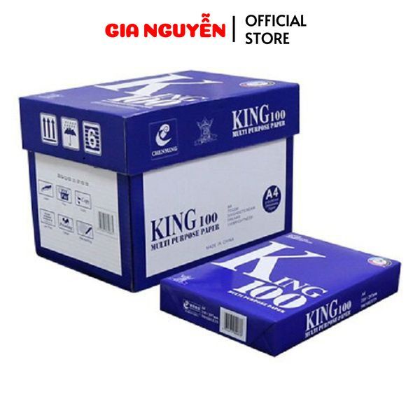 Thùng 5 Tập Giấy in King 100 - A4/70gsm (500 tờ/ream) | Shopee Việt Nam