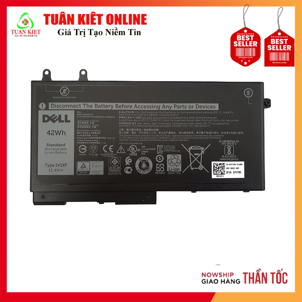 PIN LAPTOP DELL LATITUDE 5400 1V1XF 42Wh R8D7N 51Wh 4GVMP 68Wh Dell ...