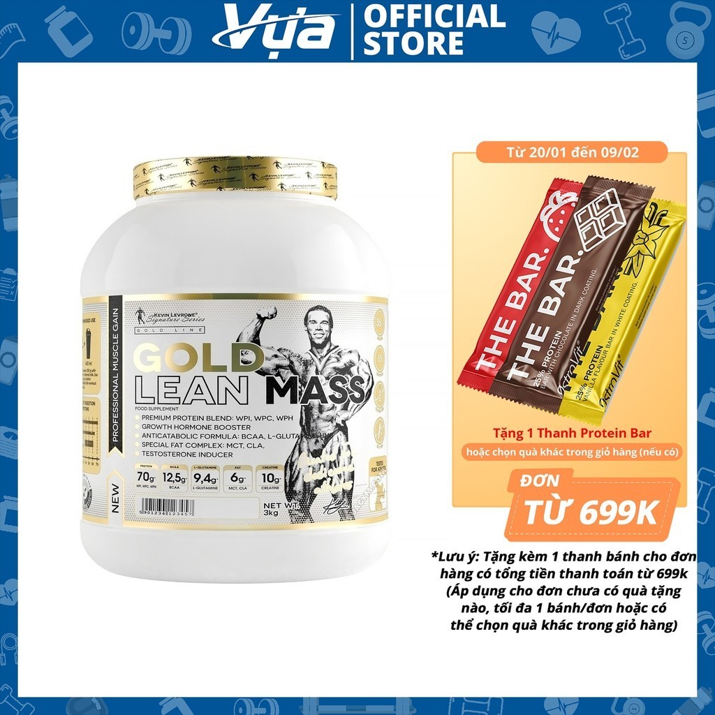 Bột Tăng Cơ Kevin Levrone - GOLD Lean Mass (3KG) - Hỗ Trợ Tăng Cân ...
