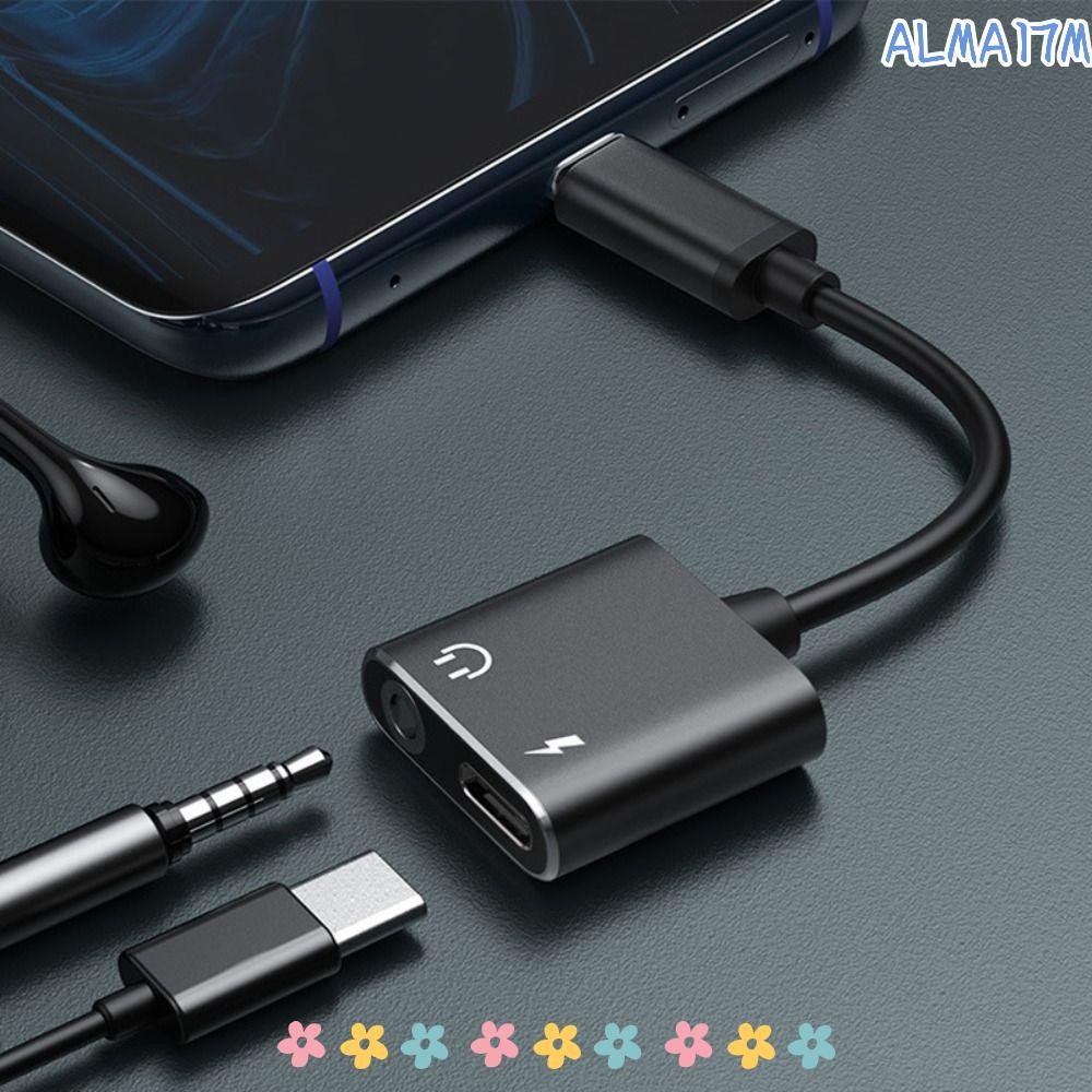 Bộ chuyển đổi âm thanh AUX ALMA1 Type-C sang 3,5mm, Bộ chuyển đổi tai nghe Jack 2 trong 1, Bộ ...