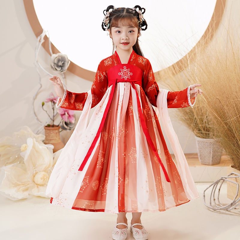 Đầm Hán Phục Phong Cách Trung Hoa Cổ Điển Cho Bé Gái Size 110-160 | Shopee Việt Nam
