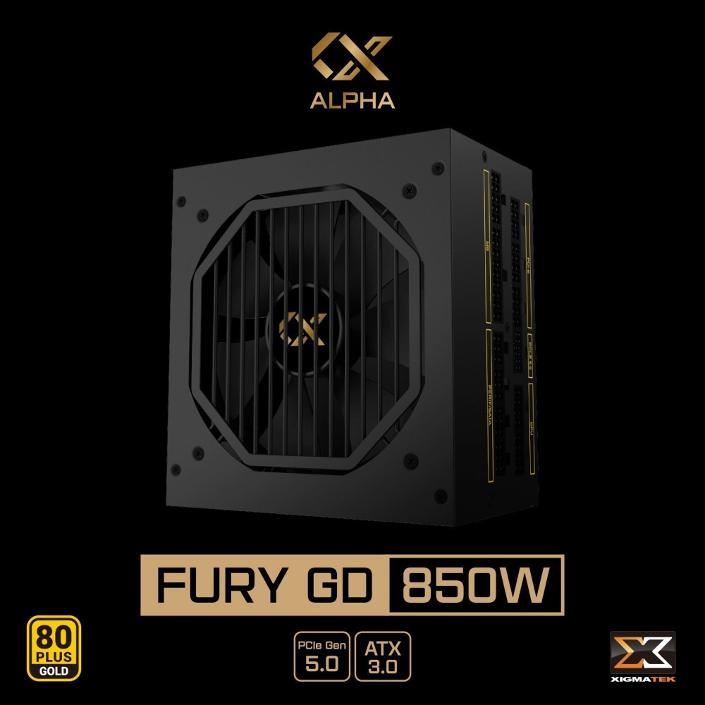 Nguồn XIGMATEK FURY GD 1100W / 850W - 80PLUS GOLD, PCI-E Gen 5.0, ATX 3.0, 100% CÁP DẸT ĐEN ...