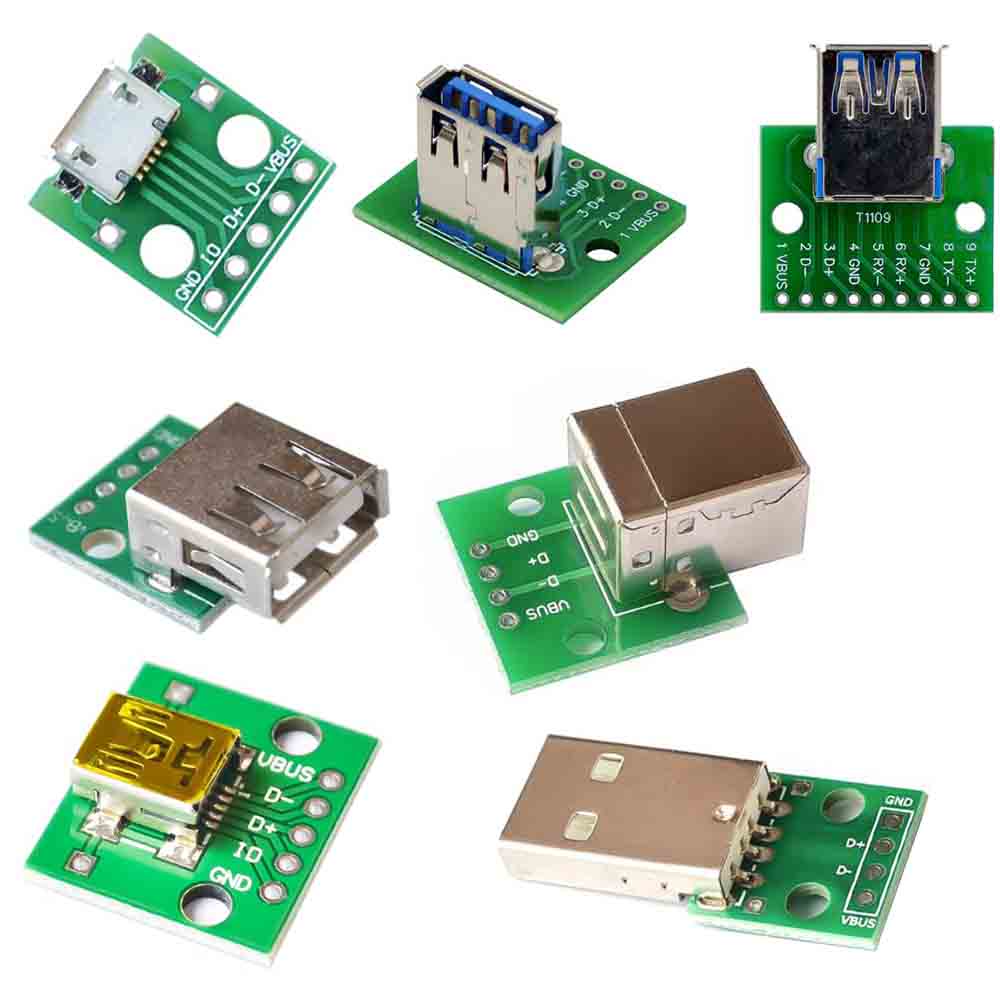 Bảng Mạch Chuyển Đổi micro mini usb2.0 3.0 Sang dip female b-type mike ...