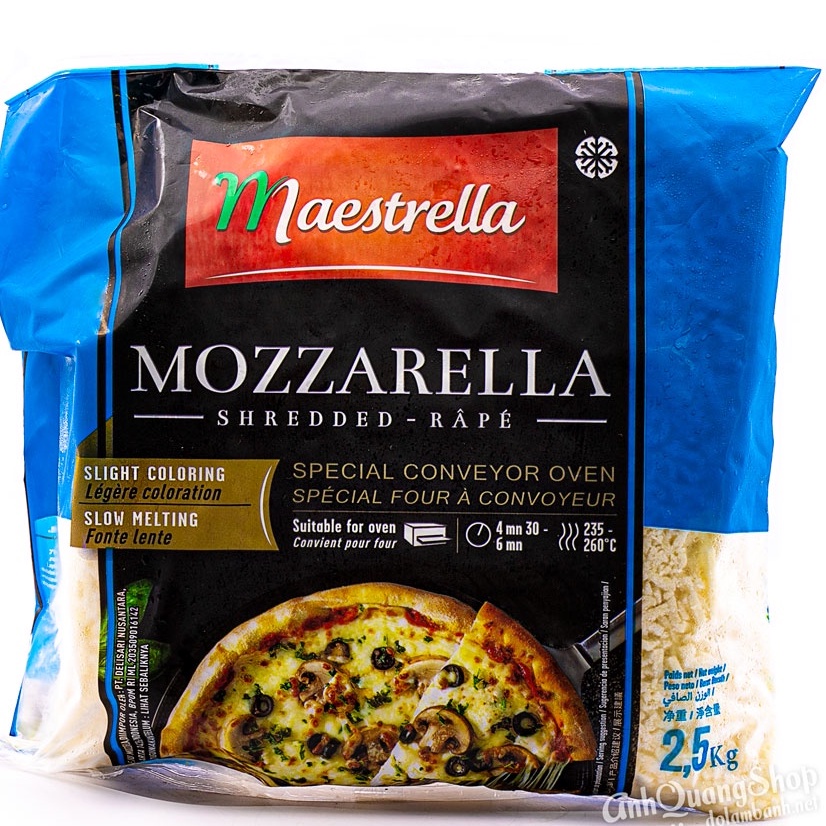 [Nguyên túi 2.5 Kg] PHÔ MAI BÀO SỢI [Pháp] MAESTRELLA Mozzarella Cheese ...