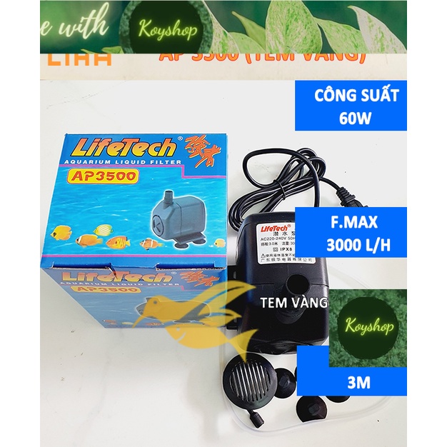 Máy Bơm Lifetech AP3500 (60W-3000L/H-3M) - Bơm Nước Hút Cặn Cao Cấp | Shopee Việt Nam