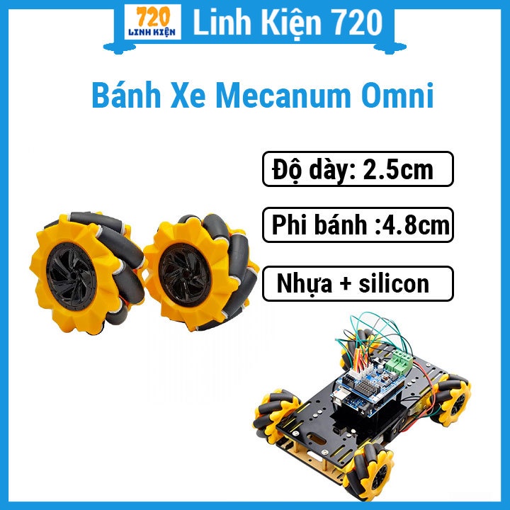 Bánh xe Mecanum Omni xe thông minh 48mm | Shopee Việt Nam