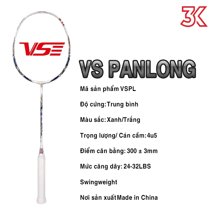 Vợt Cầu Lông VS PANLONG Nội Địa 1 Khung 1 Túi [Chính hãng][bảo hành 3T ...