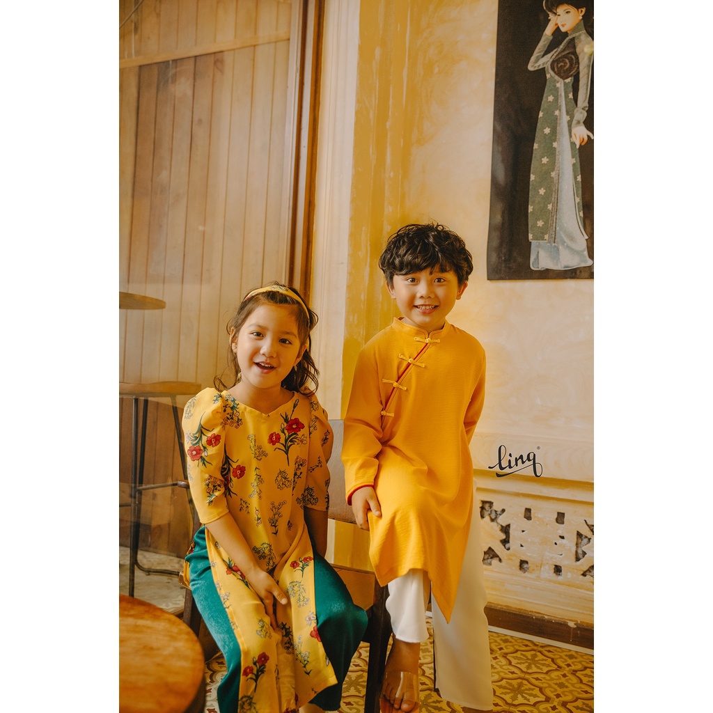 Thọ áo dài cho bé trai basic.Ling closet. | Shopee Việt Nam