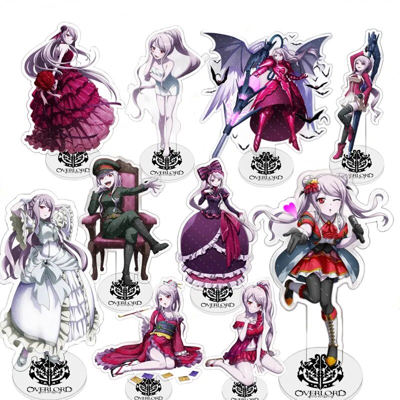 Mô hình Standee Anime Overlord Momonga Albedo Bloodfallen Shalltear ...