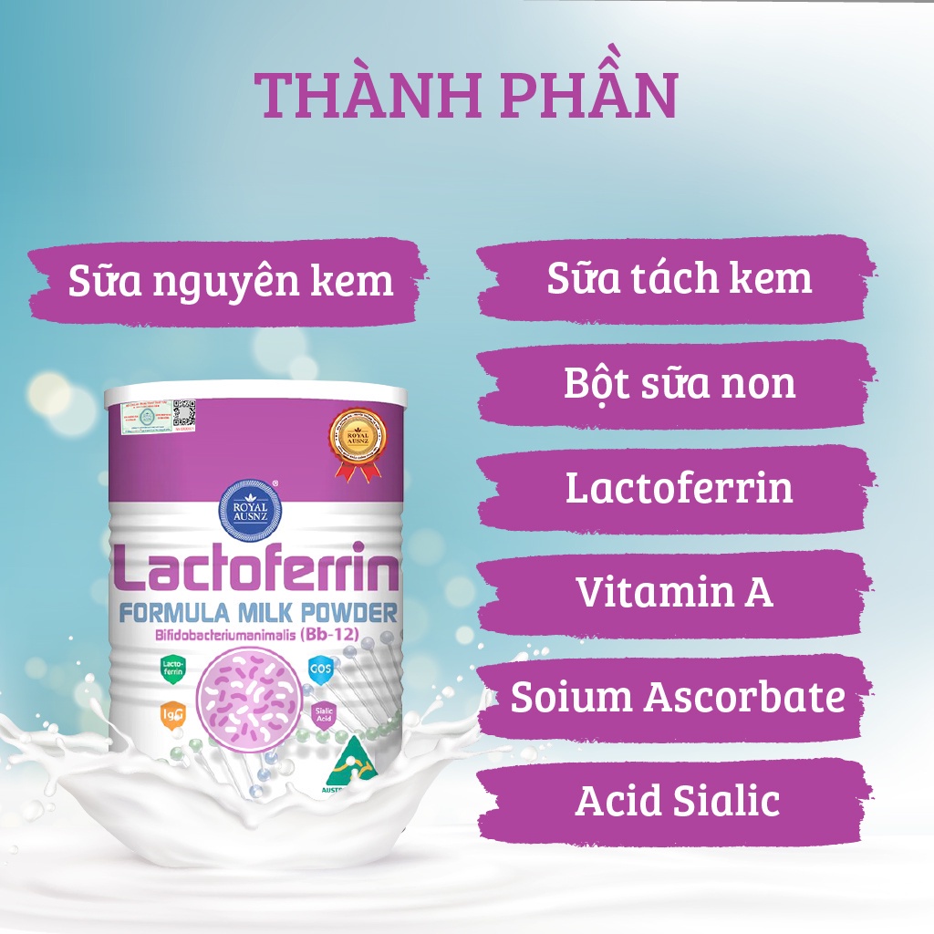Sữa bột Hoàng Gia Úc Lactoferrin Formula Milk sữa non tăng cường sức đề ...