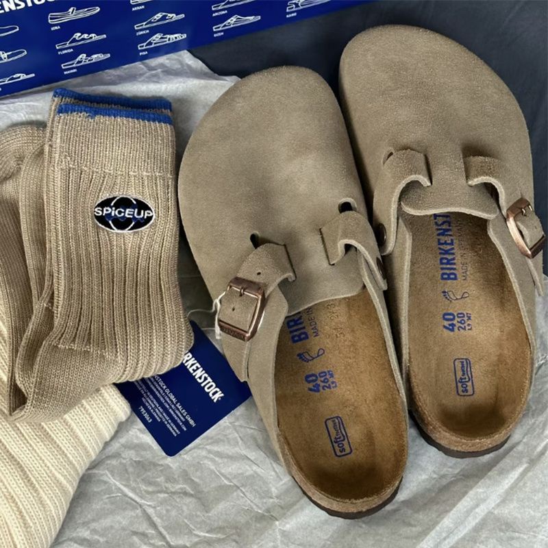 BIRKENSTOCK Boken shoes fishing genuine leather cork sole lazy people ...