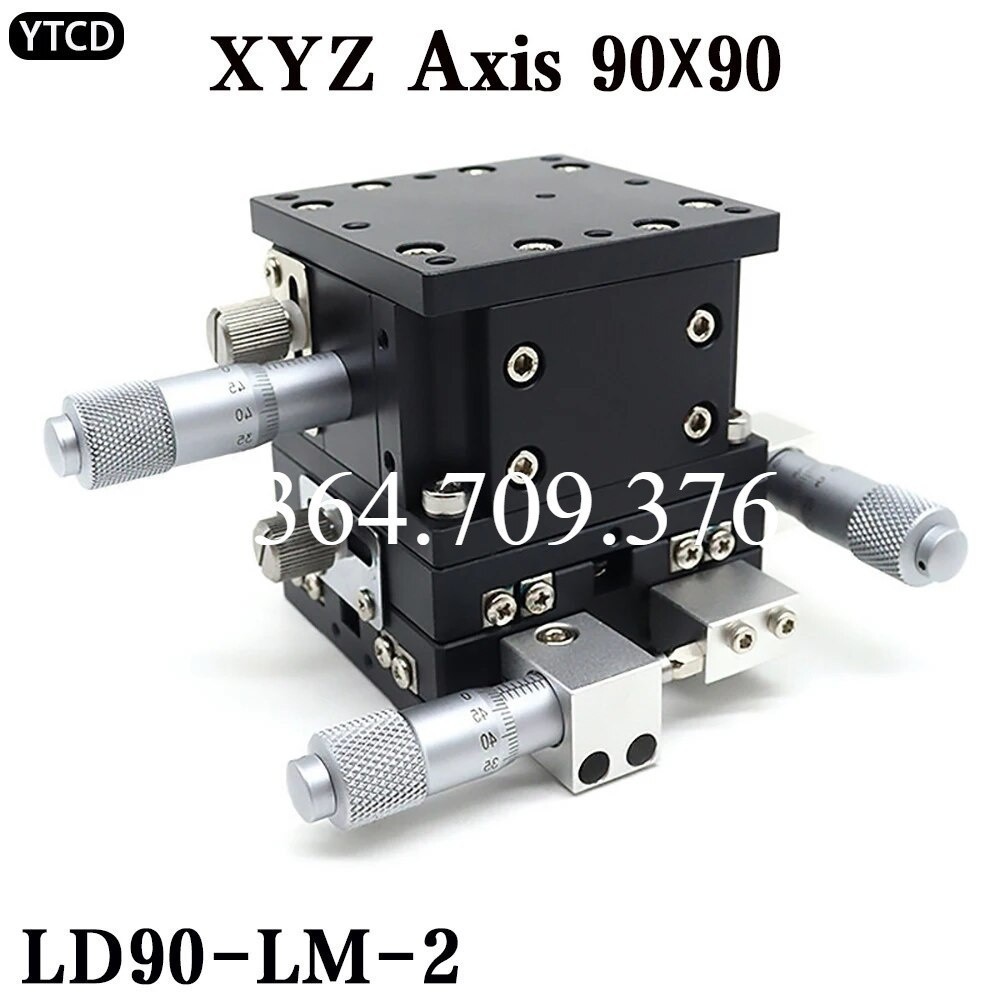 LD90-LM-2 trục XYZ 90*90mm Bàn trượt bệ di chuyển thủ công stage linear ...