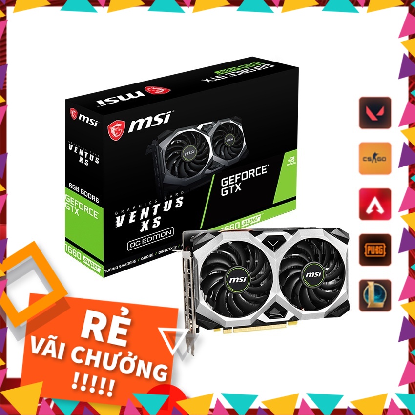 Card màn hình (VGA) MSI GeForce GTX 1660 SUPER VENTUS XS OC 6GB (6GB ...