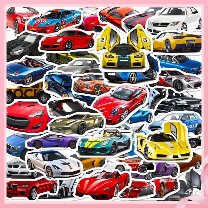50 tờ siêu xe đua Stickers cá nhân du lịch xe đẩy trường hợp phim hoạt ...