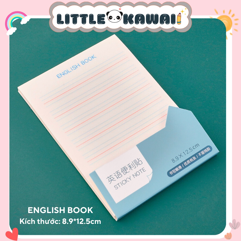 Sticky note 50 tờ giấy ghi chú có dính dùng ghi chú ghi từ vựng lập kế ...