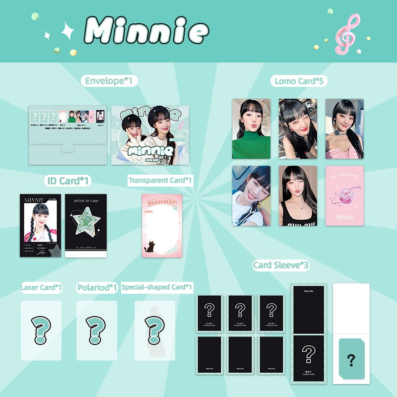 (g) Thẻ Ghi Chú id Trong Suốt Phiên Bản Bí Mật yuqi minnie Huhua soyeon ...